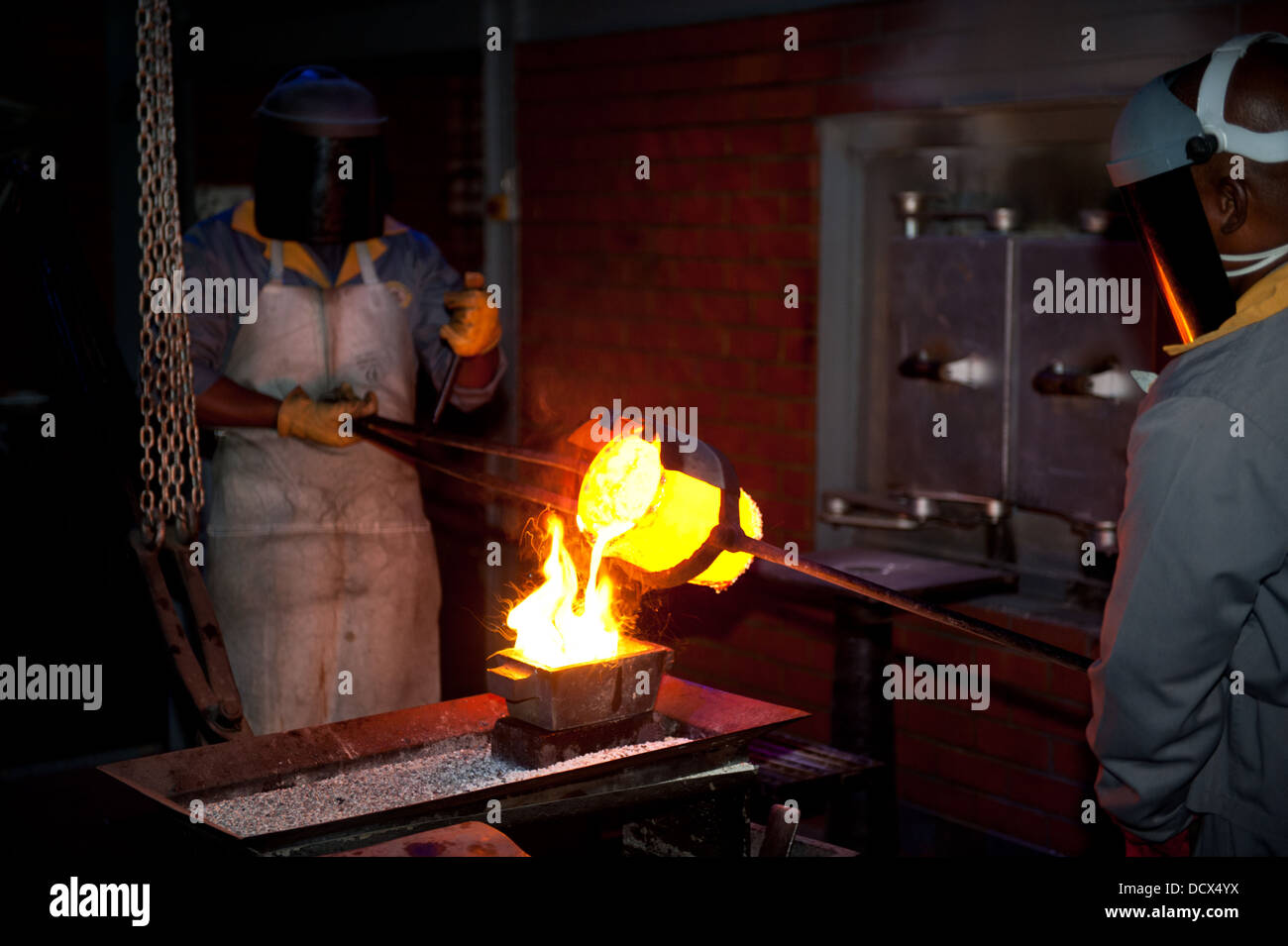 Gold Pour, Gold Reef City, Johannesburg, South Africa Stock Photo - Alamy