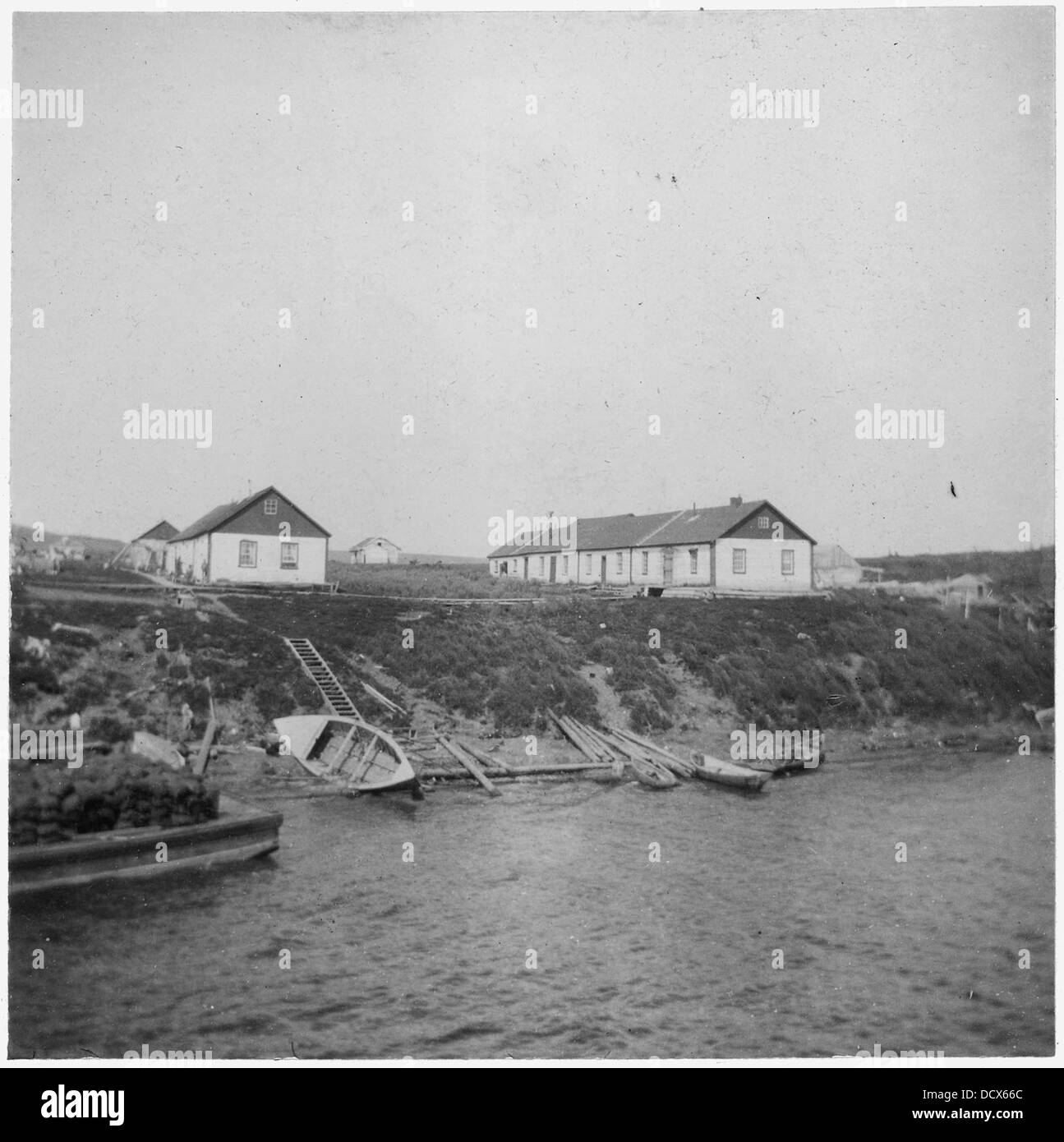 A historical image of Fort Gibbons located in the Yukon, depicting its ...