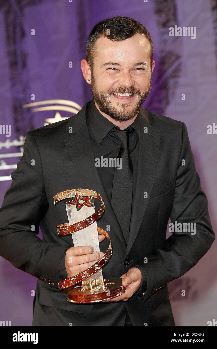 Australian actor Daniel Henshall gives the thumb up after receiving his ...