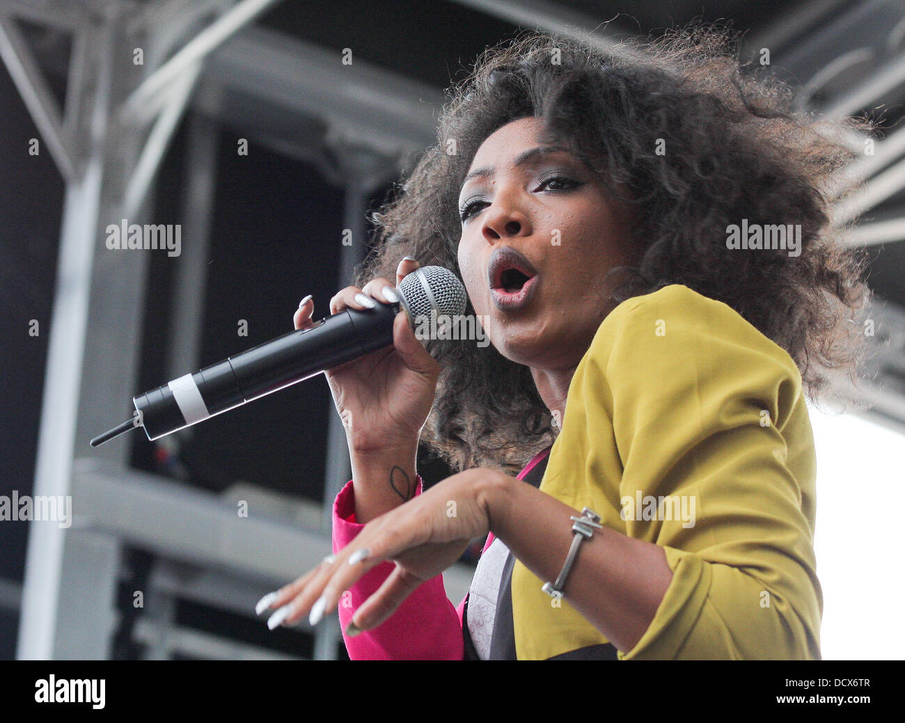 Wynter Gordon performing at the Jingle Ball Village during the 2011 ...