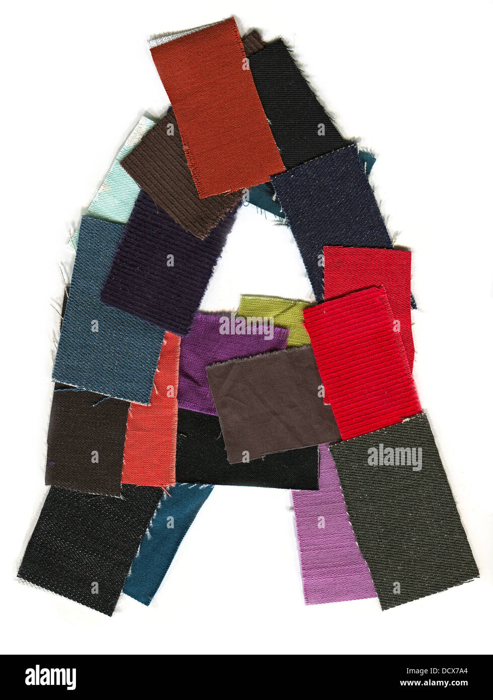 Letter A. Cotton texture Stock Photo - Alamy