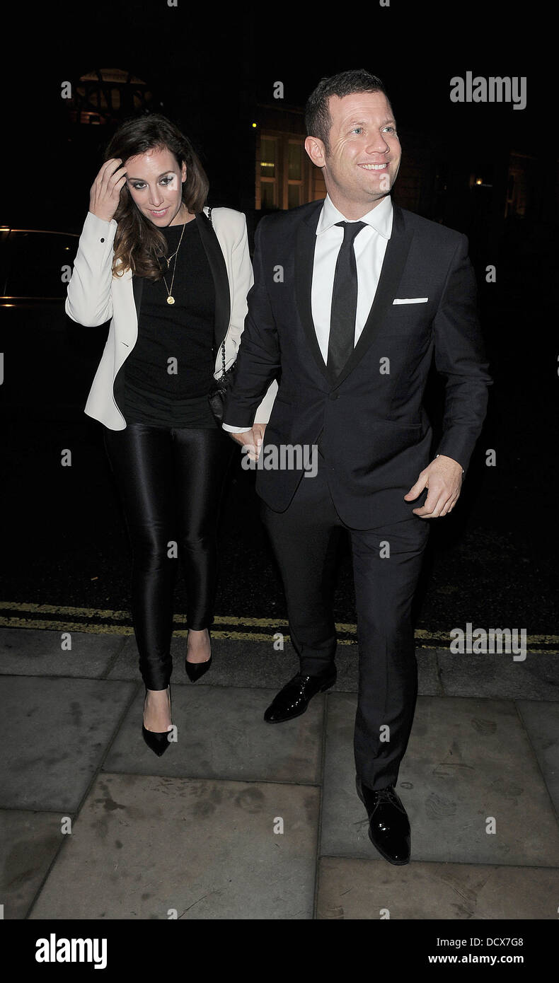 X Factor presenter Dermot O' Leary and his girlfriend Dee Koppang ...