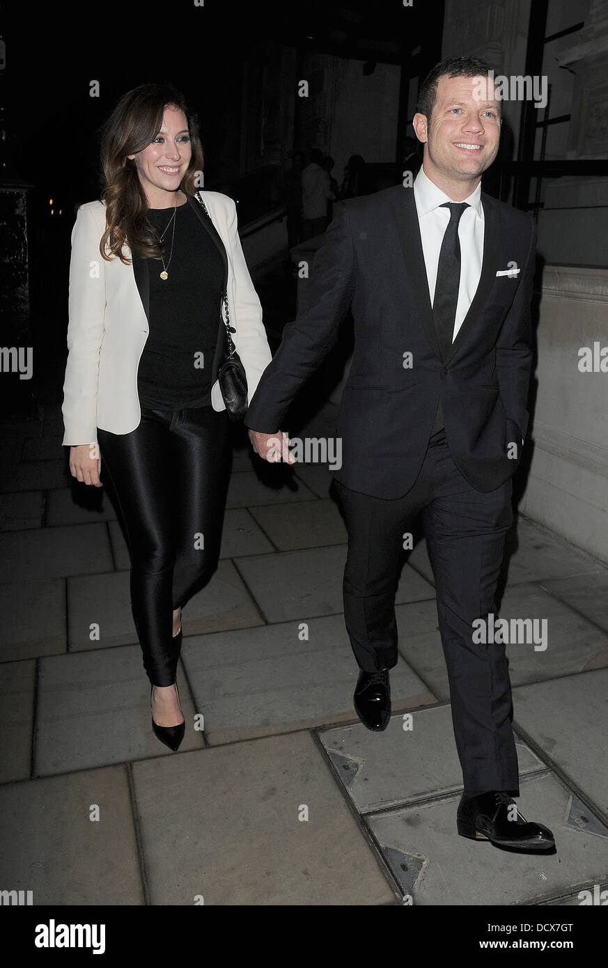 X Factor presenter Dermot O' Leary and his girlfriend Dee Koppang ...