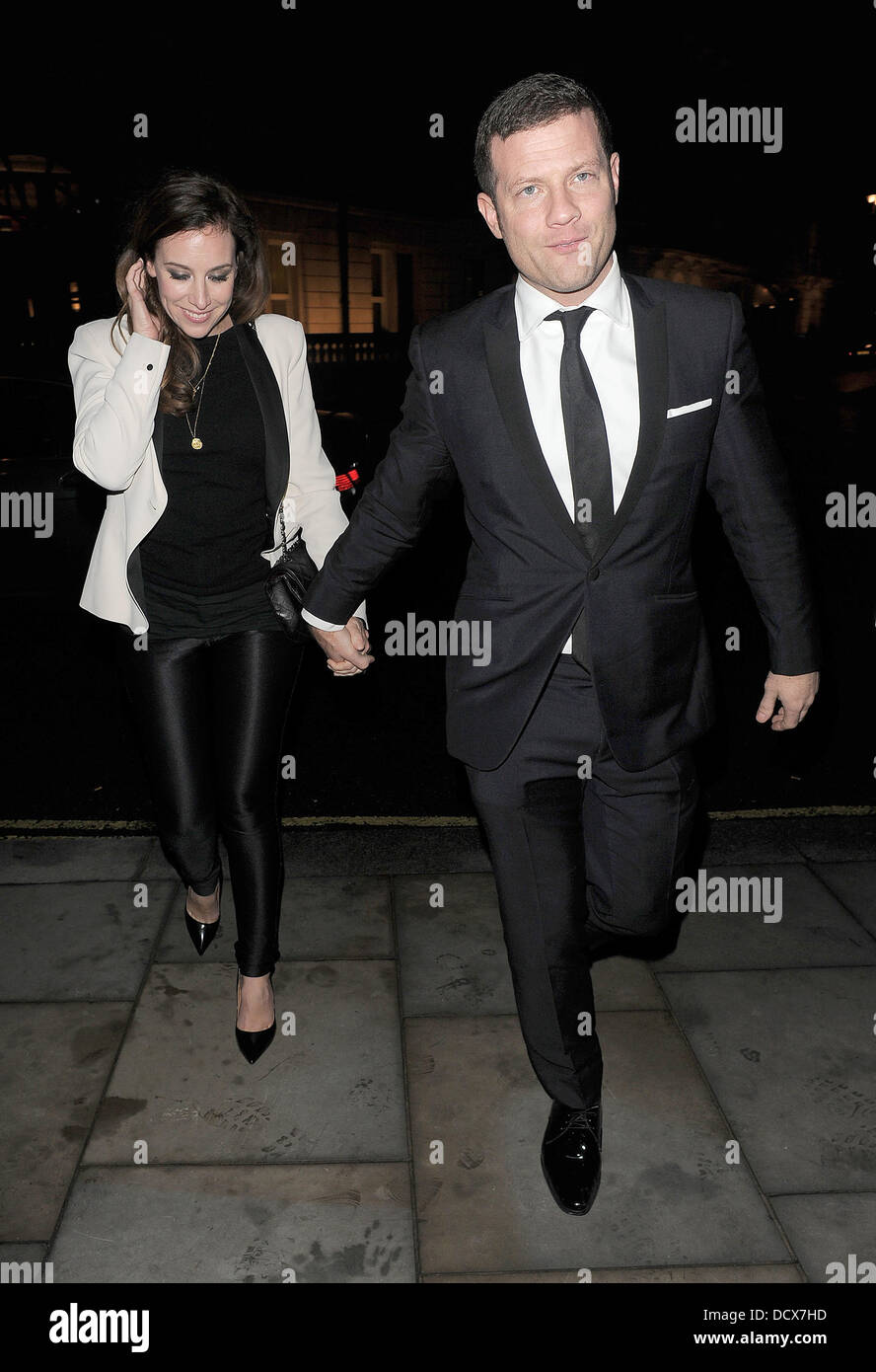 X Factor presenter Dermot O' Leary and his girlfriend Dee Koppang ...