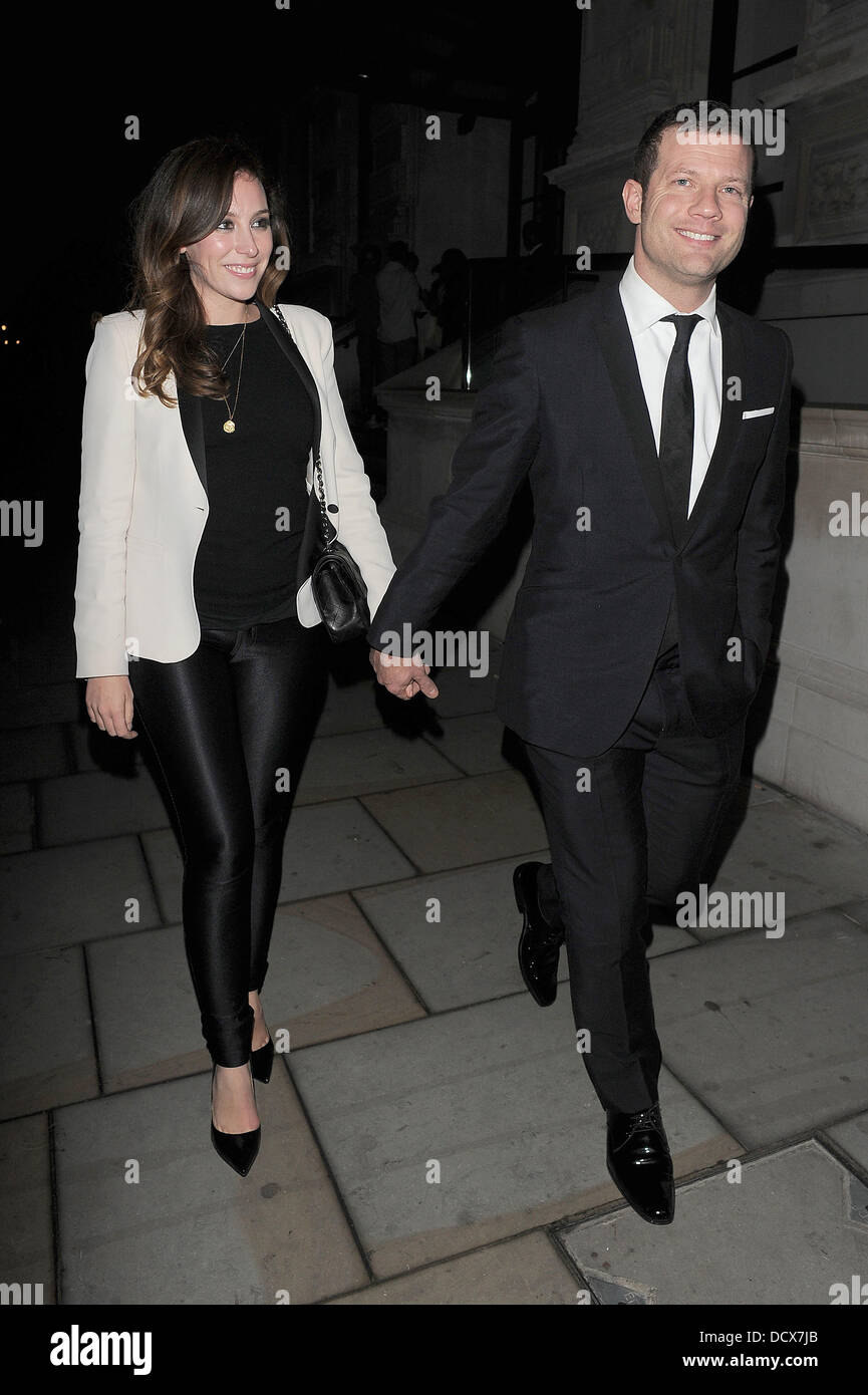 X Factor presenter Dermot O' Leary and his girlfriend Dee Koppang ...