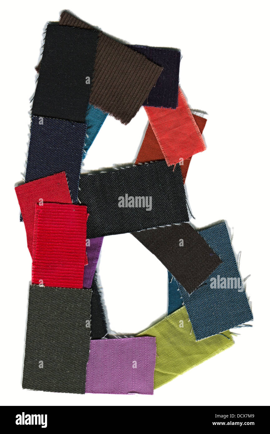 Letter B. Cotton texture Stock Photo - Alamy