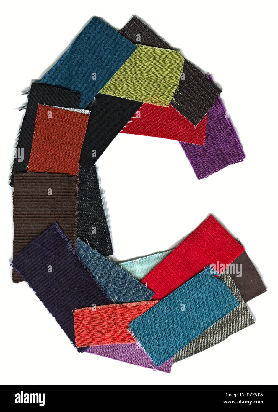 Letter C. Cotton texture Stock Photo - Alamy