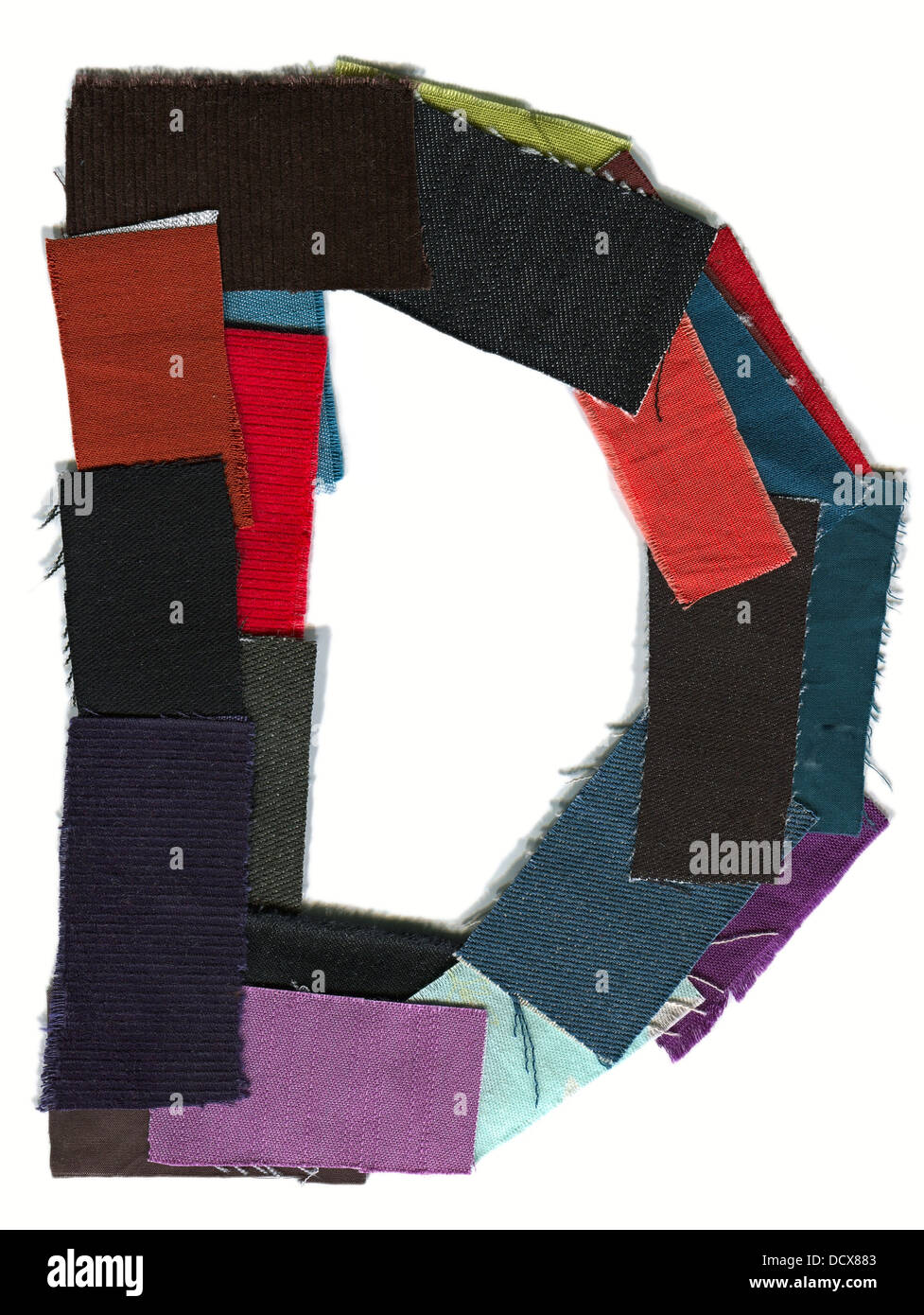 Letter D. Cotton texture Stock Photo - Alamy