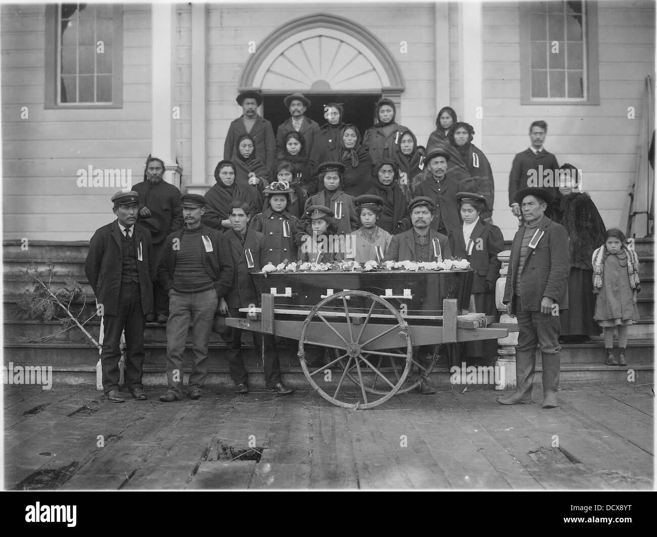A funeral ceremony in Metlakahtla, Alaska, reflecting the community's ...