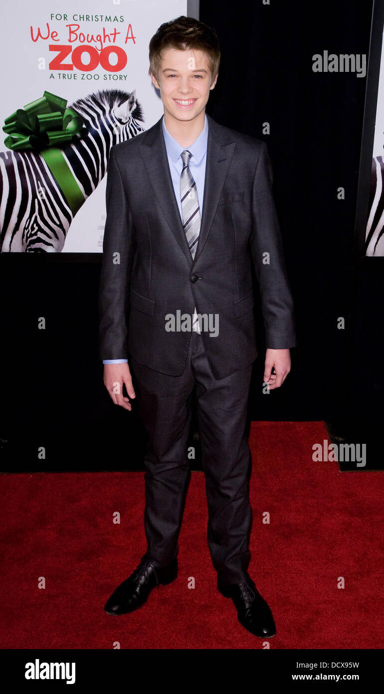 Colin Ford New York premiere of 'We Bought a Zoo' at the Ziegfeld ...