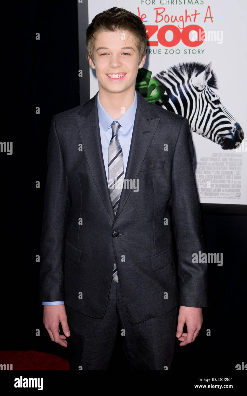 Colin Ford New York premiere of 'We Bought a Zoo' at the Ziegfeld ...