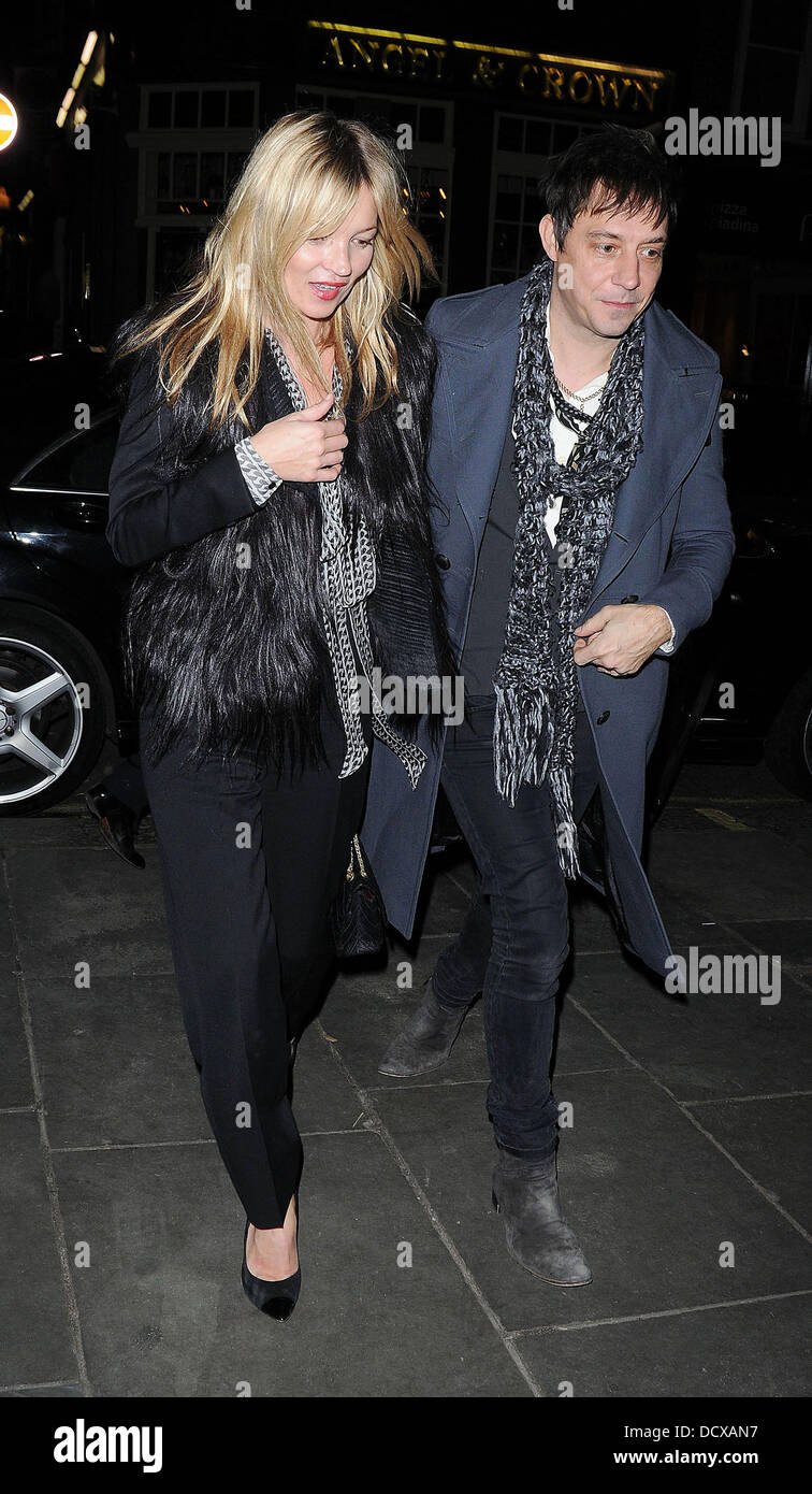 Kate Moss and Jamie Hince, leaving J.Sheekey Seafood Restaurant London ...