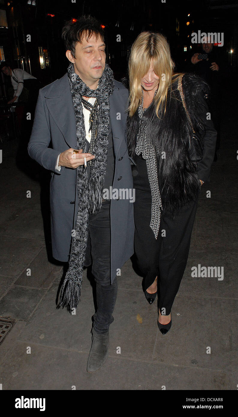 Kate Moss and Jamie Hince, leaving J.Sheekey Seafood Restaurant London ...