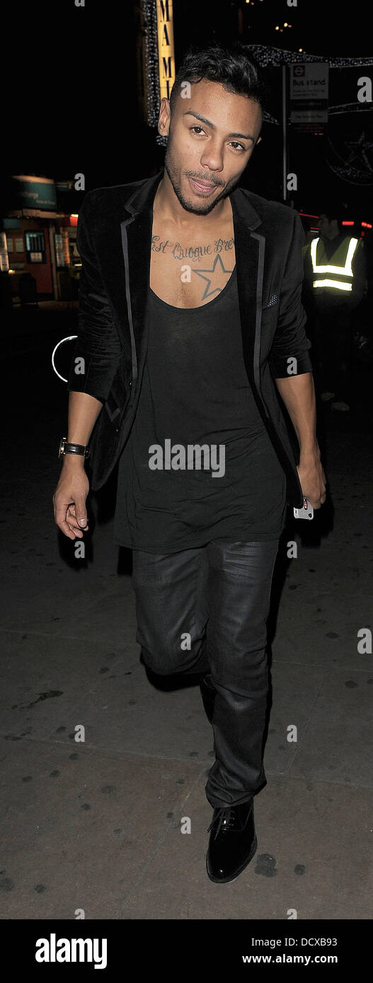 X Factor contestant Marcus Collins. The X Factor wrap party, held at ...