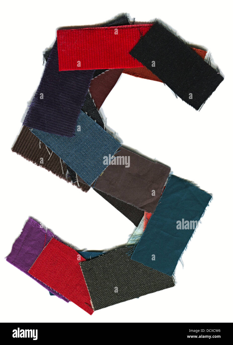 Letter S. Cotton texture Stock Photo - Alamy