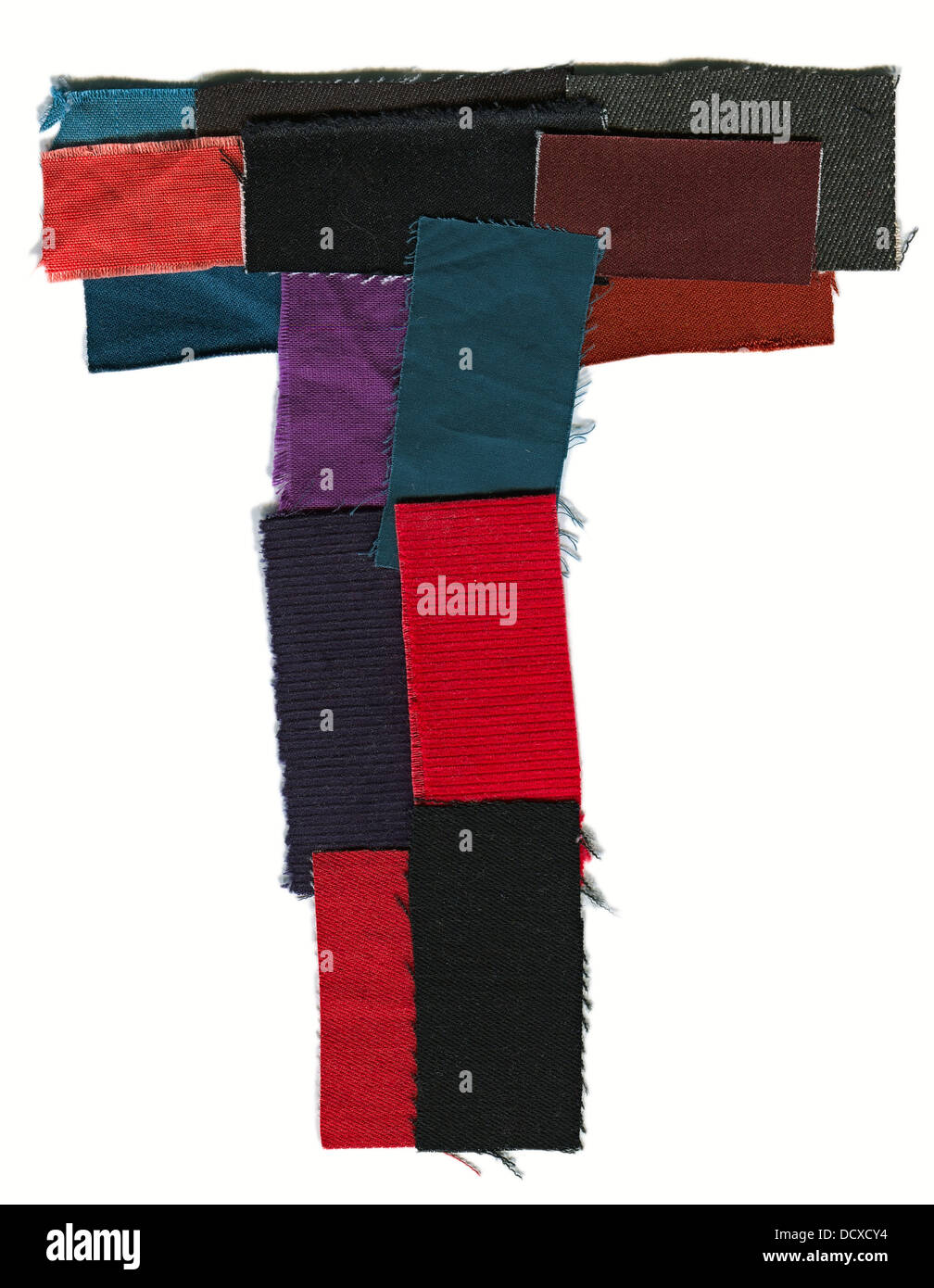 Letter T. Cotton texture Stock Photo - Alamy