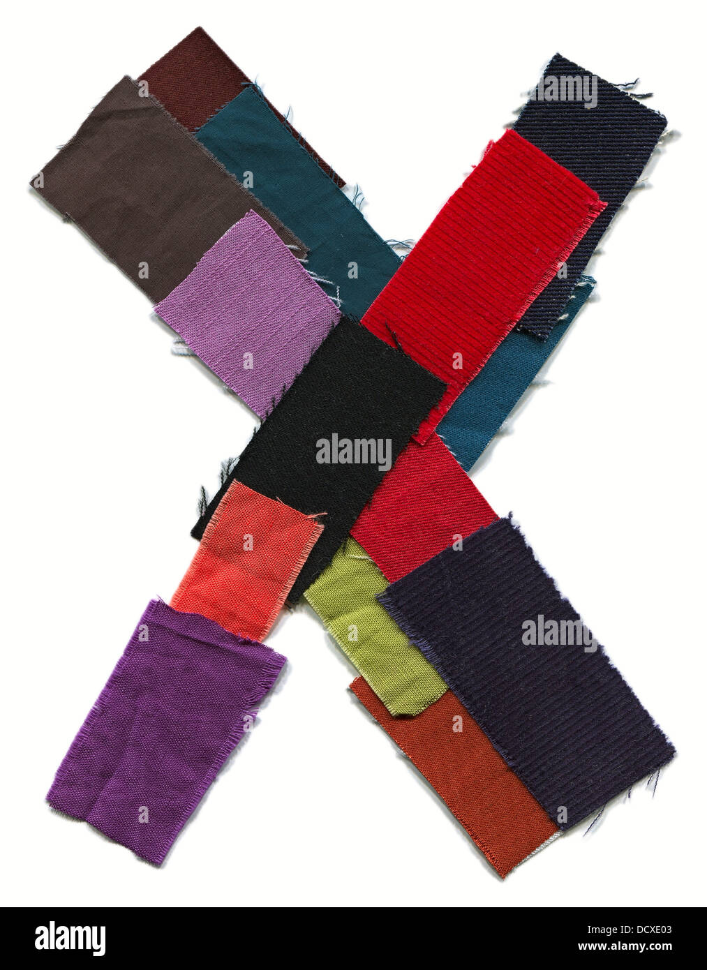 Letter X. Cotton texture Stock Photo - Alamy