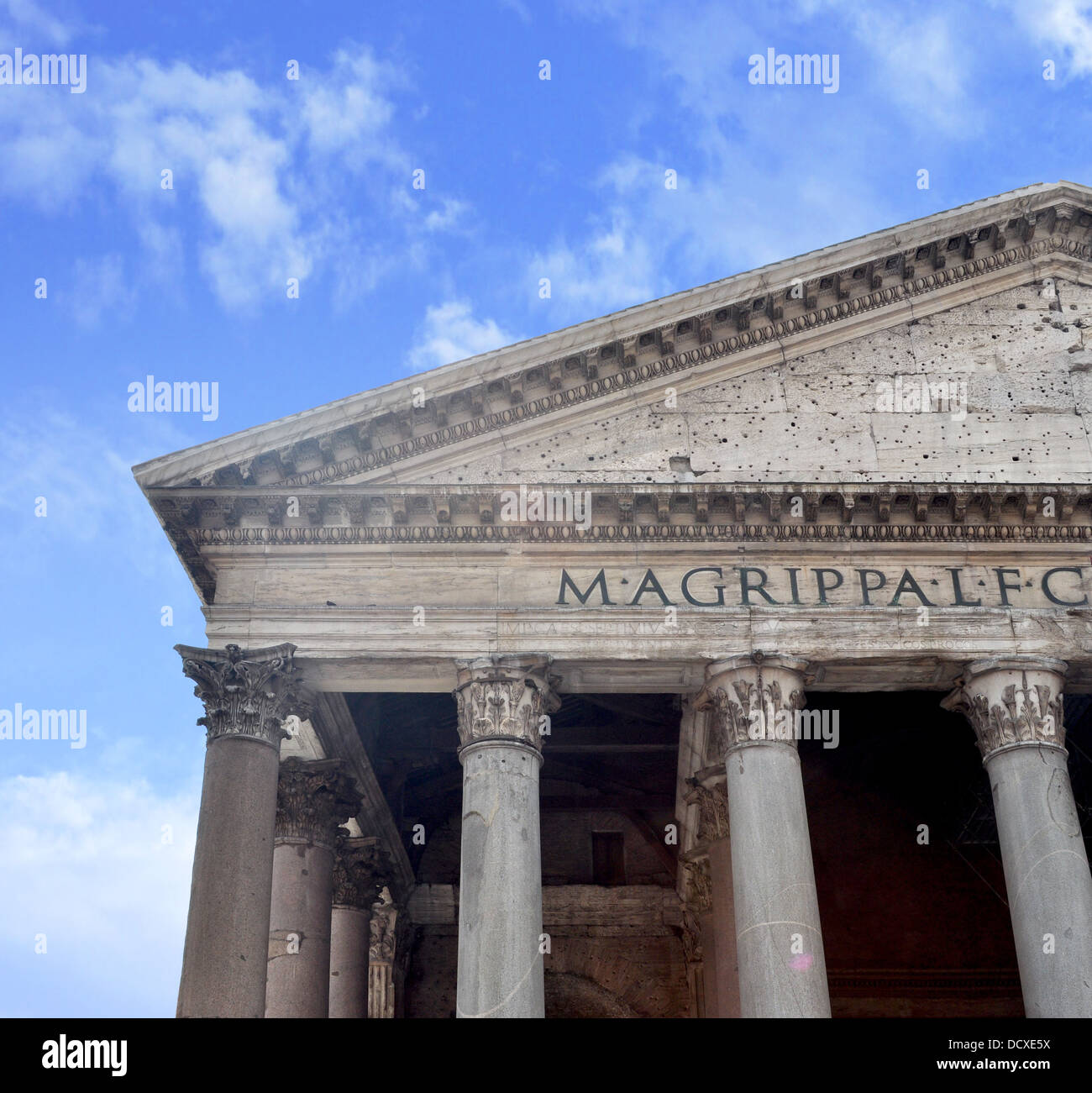 The corner detail of the Patheon in Rome, Italy Stock Photo - Alamy