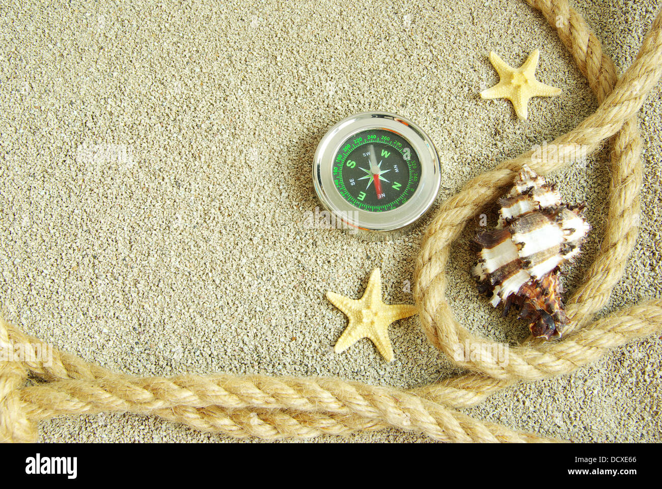 rope on sand Stock Photo - Alamy