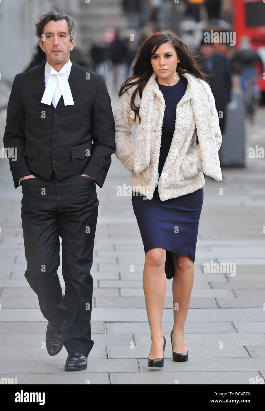 Imogen Thomas Arrives at the Royal Courts of Justice for the conclusion ...