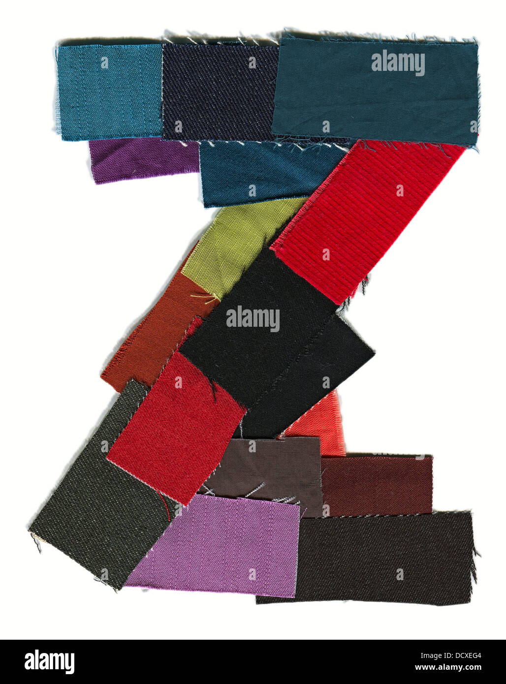 Letter Z. Cotton texture Stock Photo - Alamy