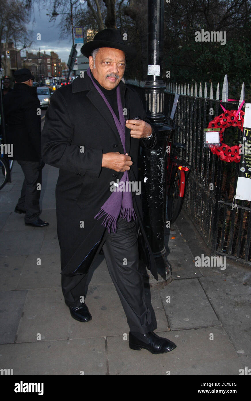 American civil rights activist Reverend Jesse Jackson arriving in ...