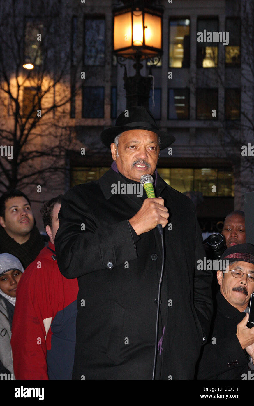 American civil rights activist Reverend Jesse Jackson addresses ...