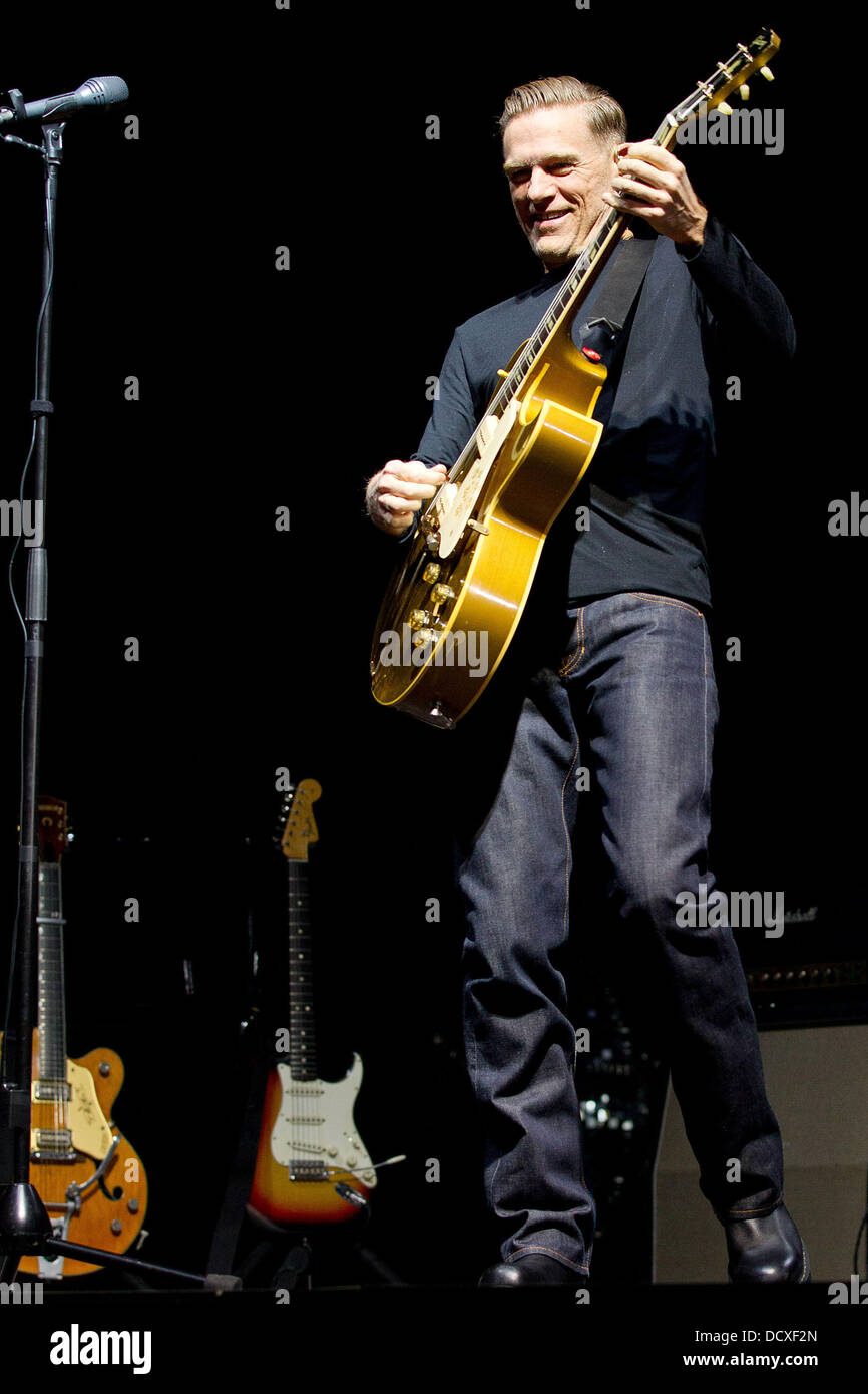 Bryan Adams performing live on stage at Pavilhao Atlantico. Lisbon ...