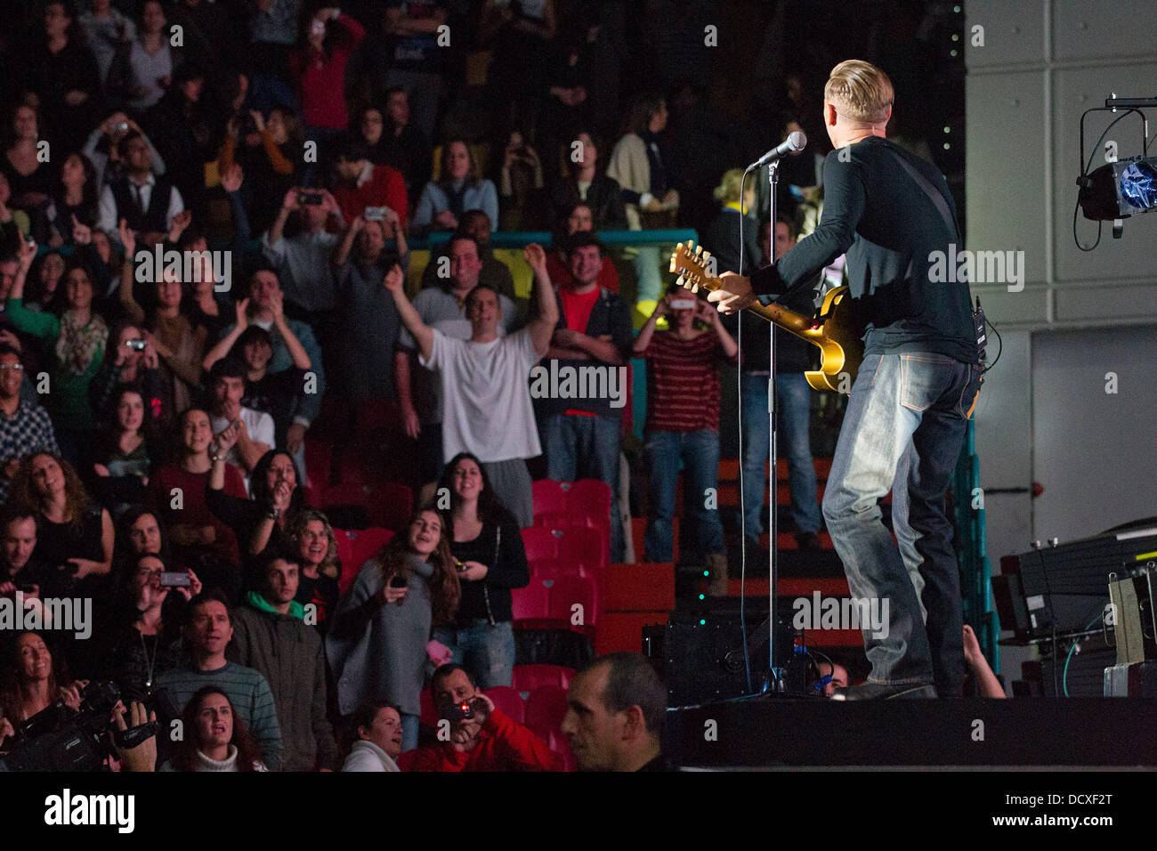Bryan Adams performing live on stage at Pavilhao Atlantico. Lisbon ...