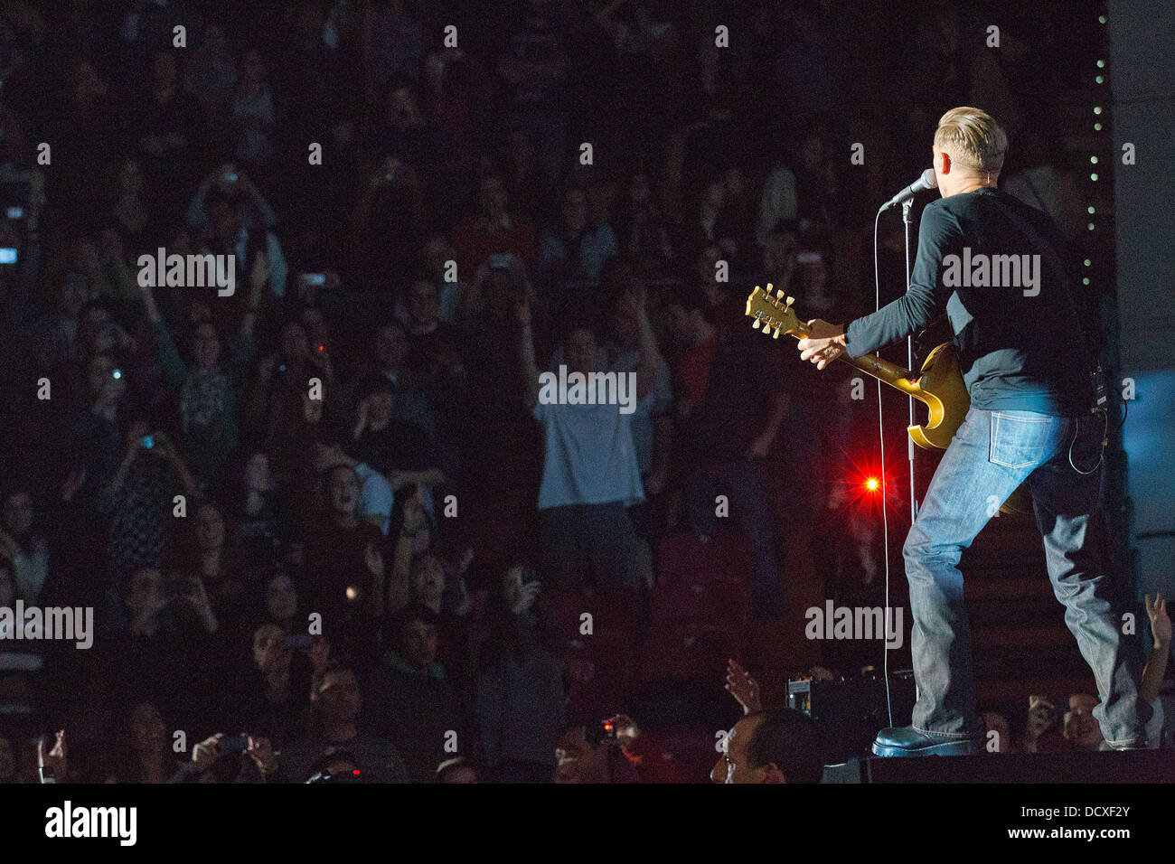 Bryan Adams performing live on stage at Pavilhao Atlantico. Lisbon ...