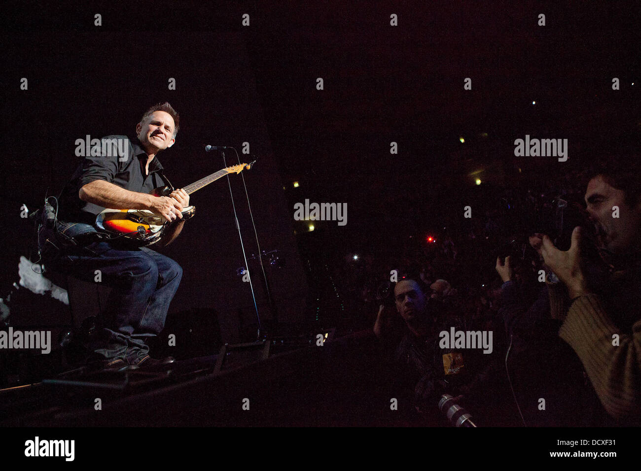 Bryan Adams performing live on stage at Pavilhao Atlantico. Lisbon ...
