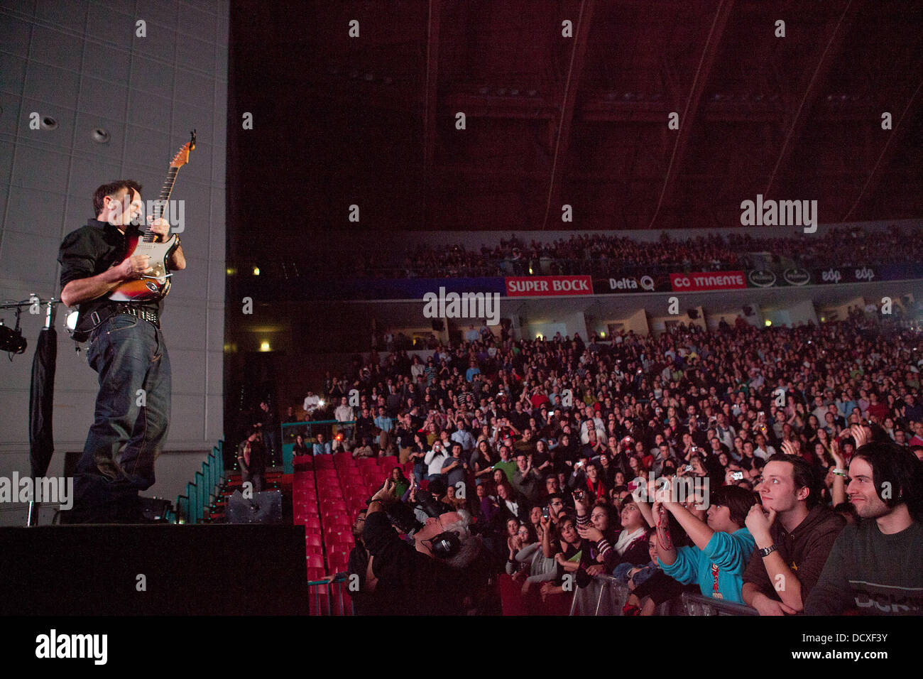 Bryan Adams performing live on stage at Pavilhao Atlantico. Lisbon ...