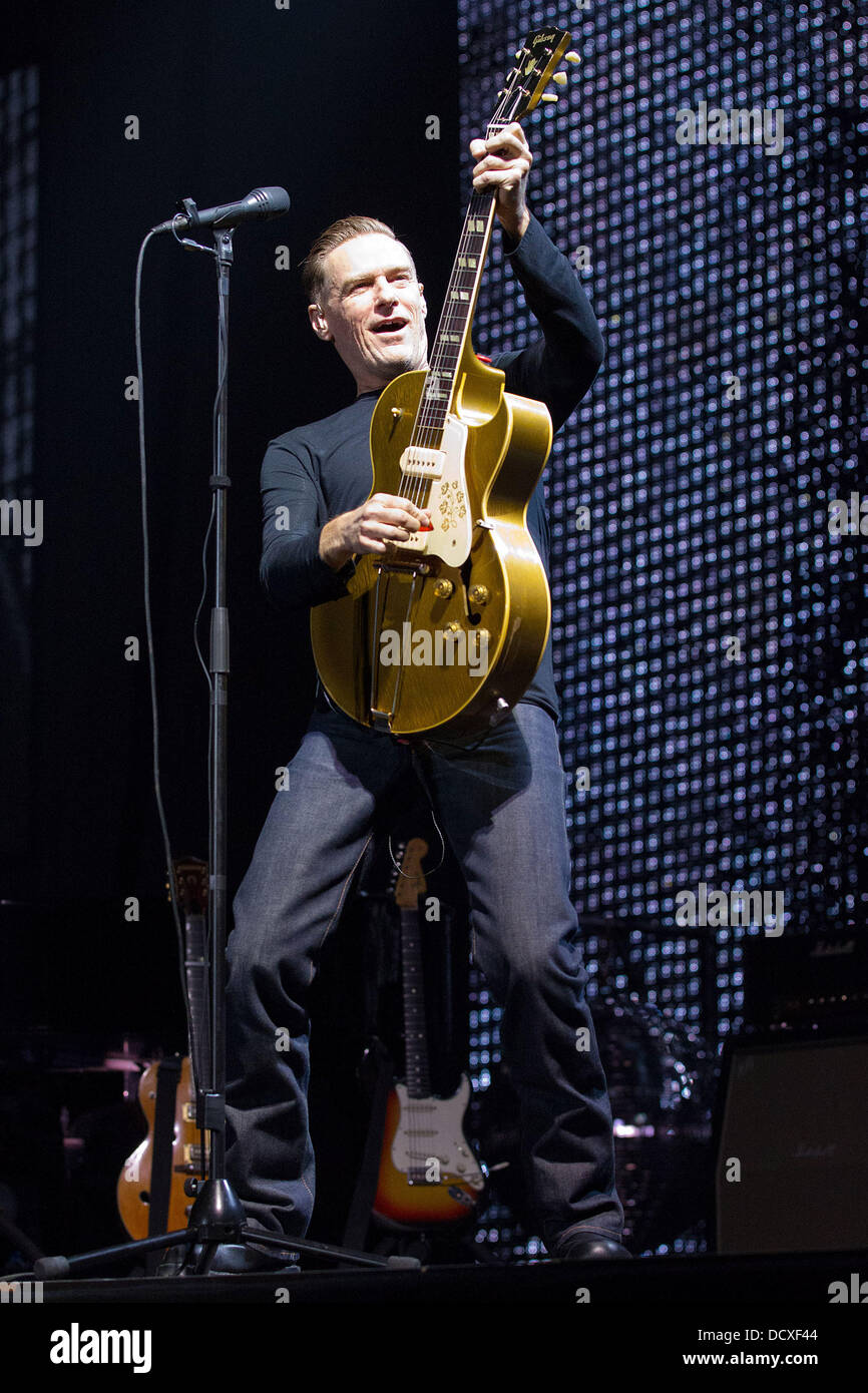 Bryan Adams performing live on stage at Pavilhao Atlantico. Lisbon ...