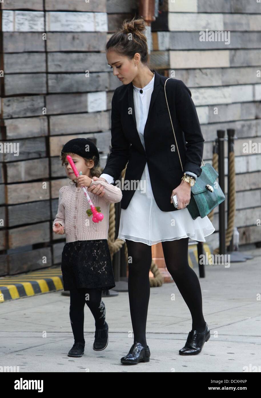 Jessica Alba and Honor Marie Warren on a family day out in Beverly ...