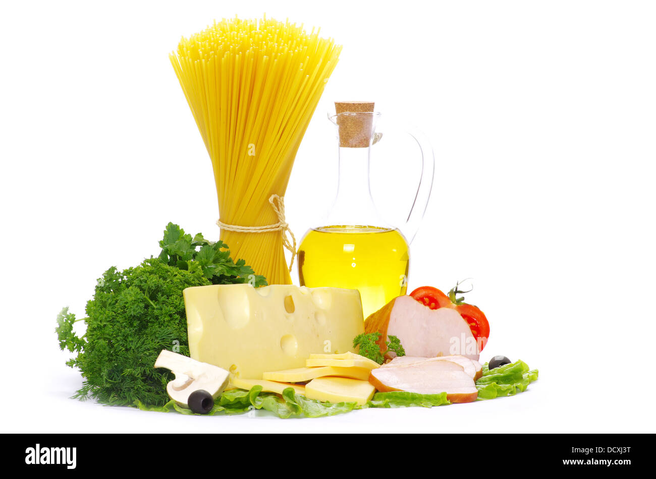 Ingredients for pasta Stock Photo - Alamy