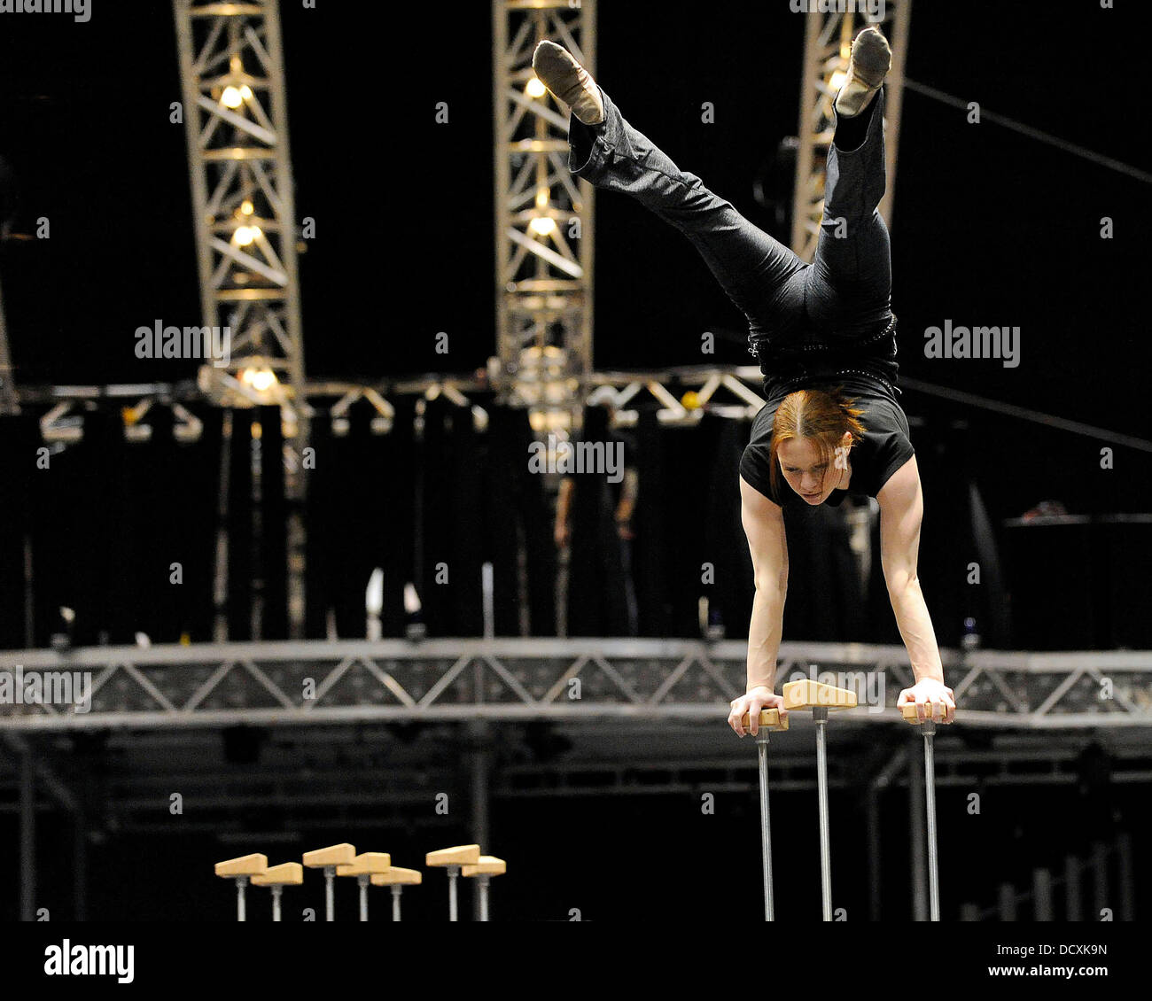 Banquine performer Anna Mokhova Cirque du Soleil's Quidam rehearsal at ...