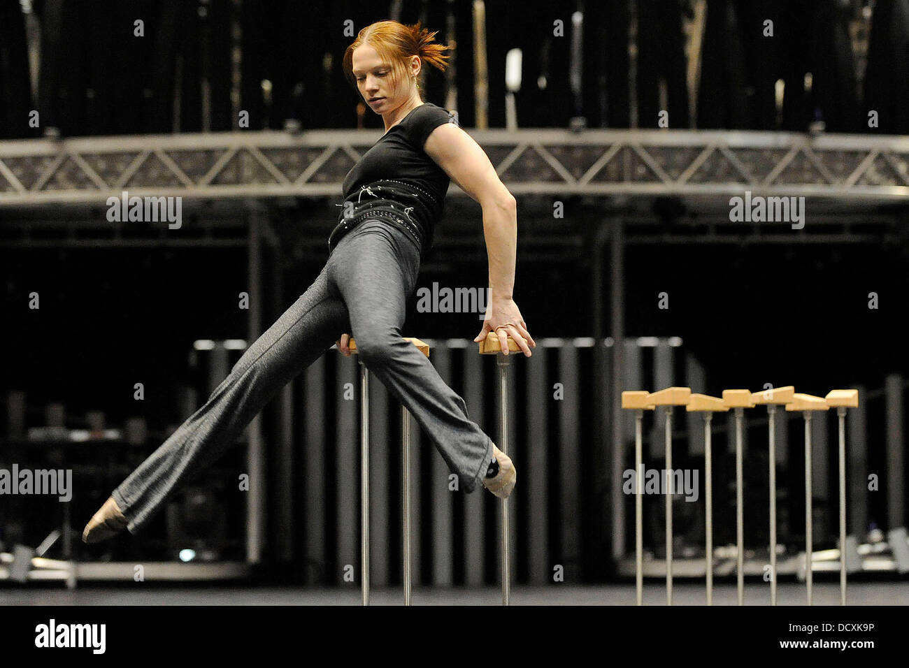 Banquine performer Anna Mokhova Cirque du Soleil's Quidam rehearsal at ...