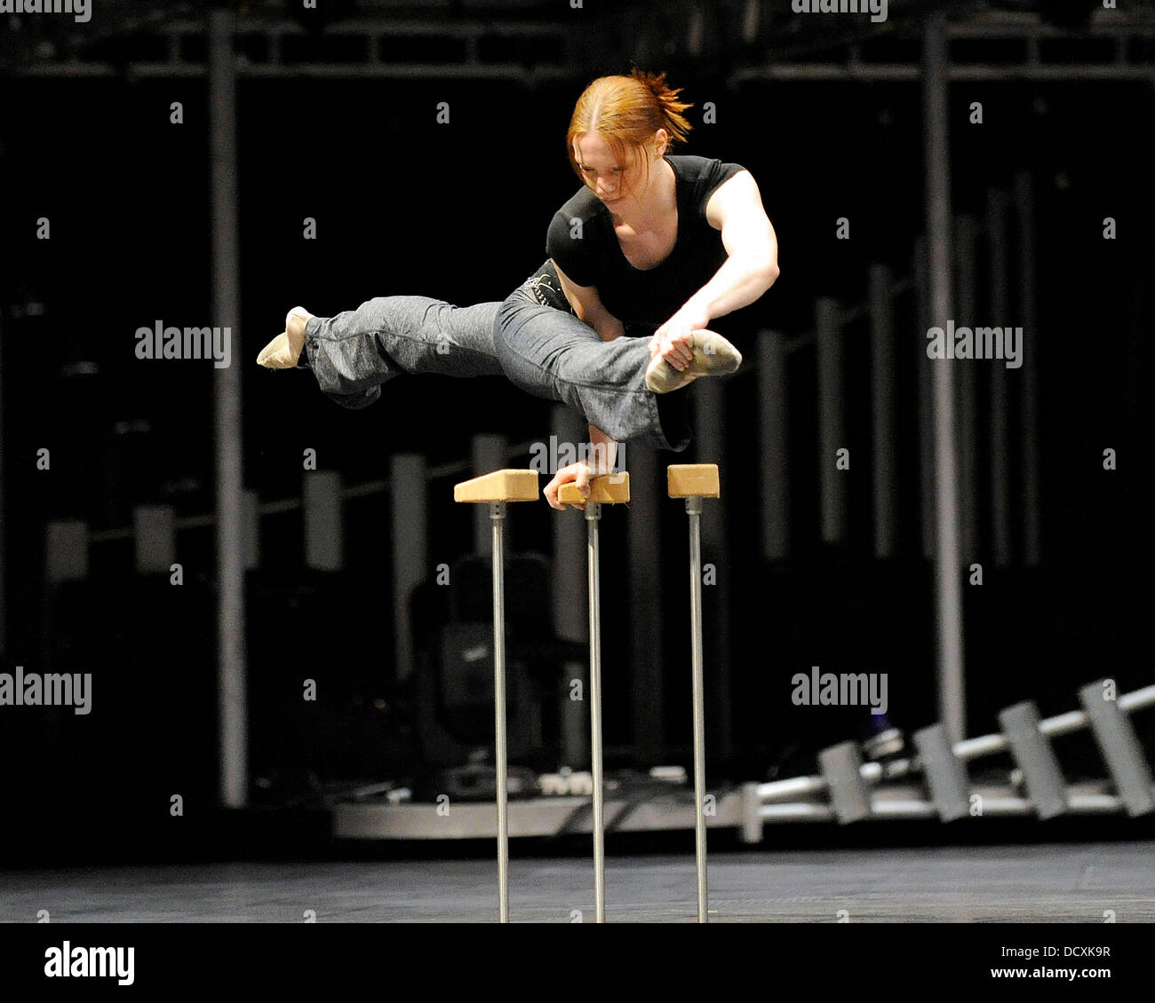 Banquine performer Anna Mokhova Cirque du Soleil's Quidam rehearsal at ...