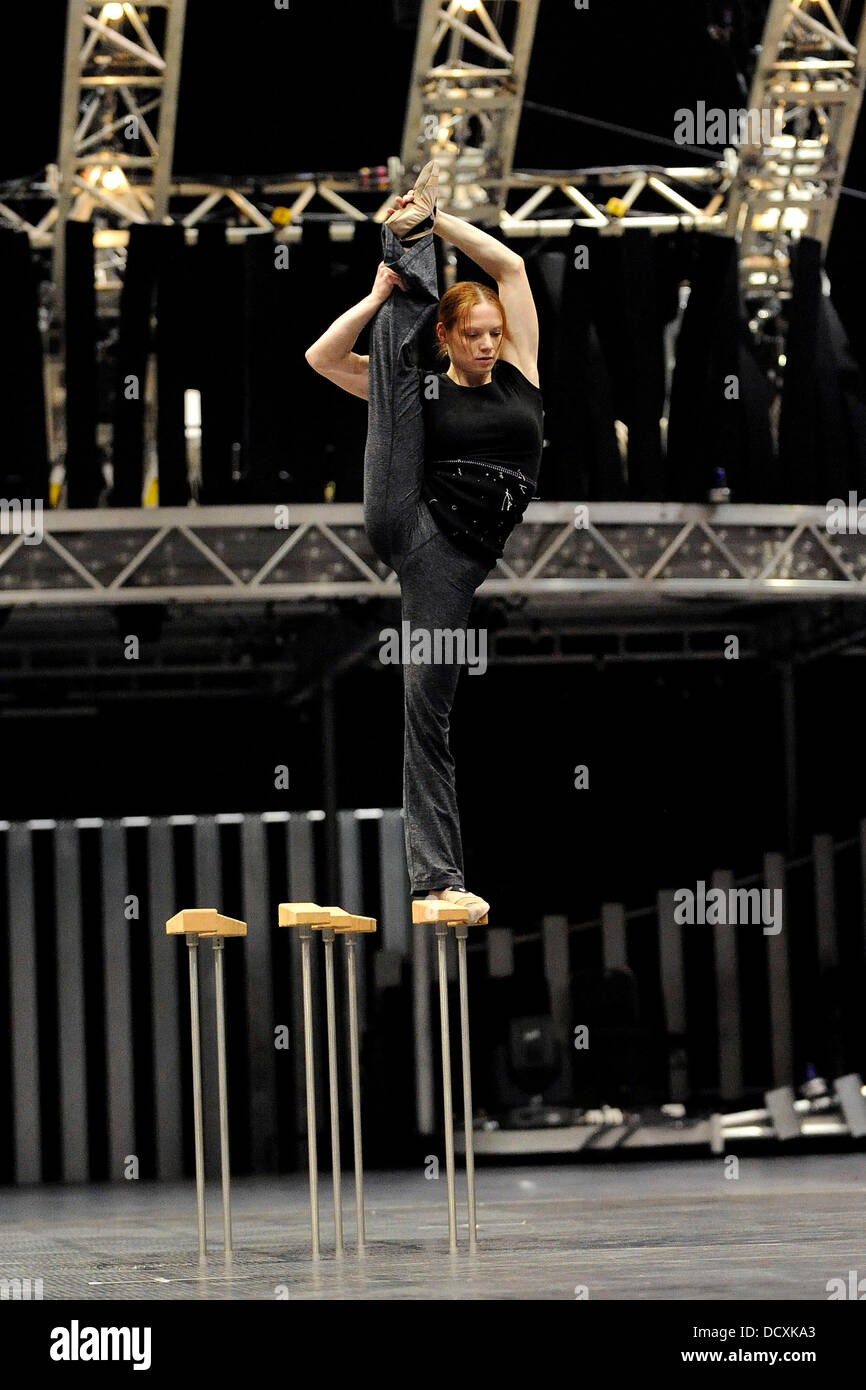 Banquine performer Anna Mokhova Cirque du Soleil's Quidam rehearsal at ...