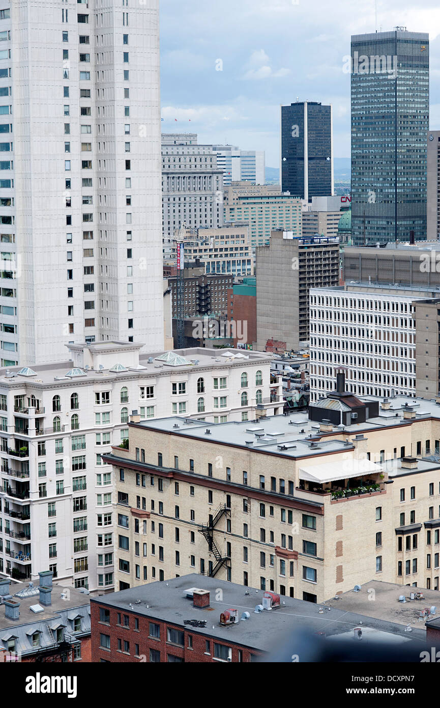 Stunning view downtown Montreal city buildings Stock Photo - Alamy