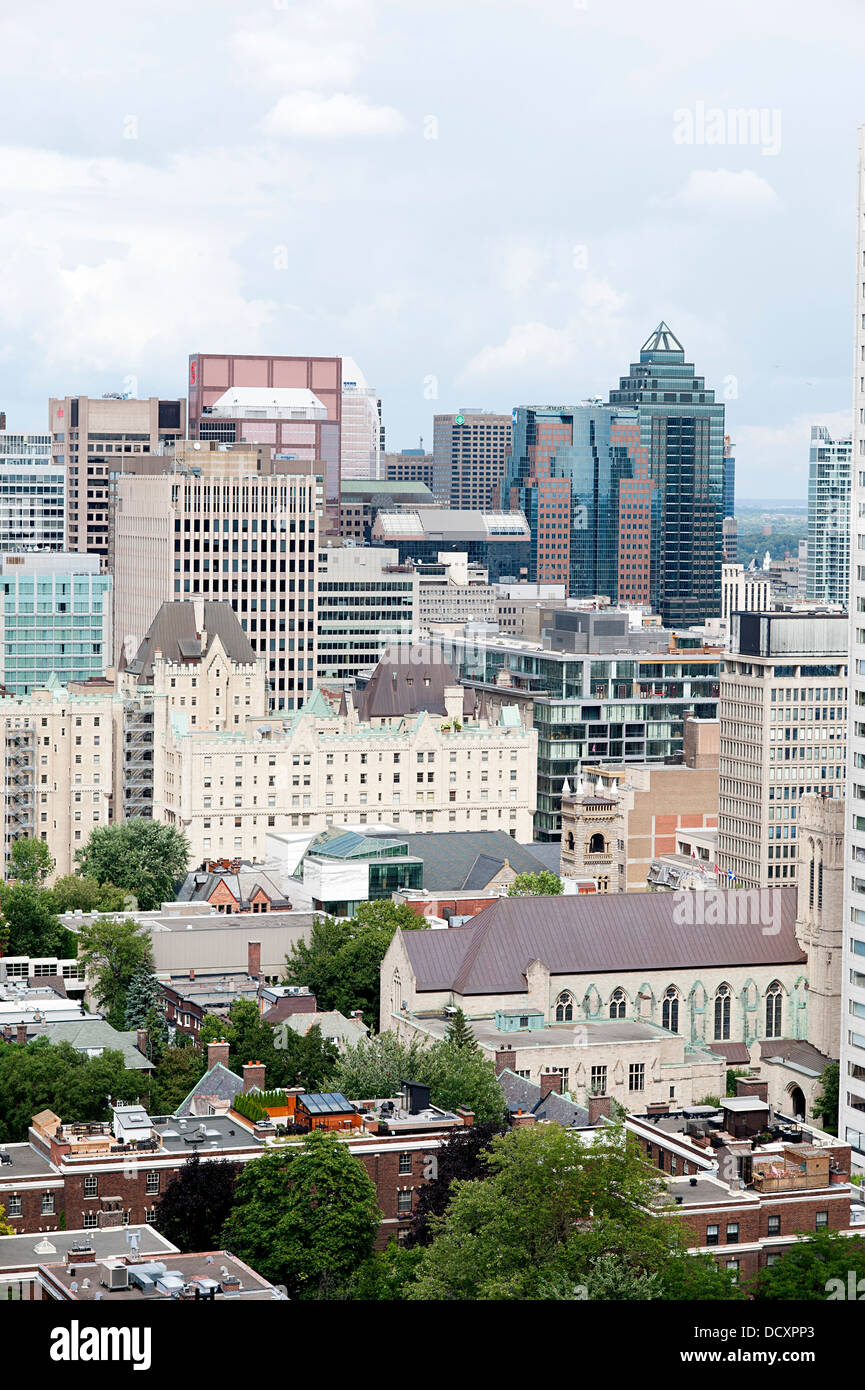 stunning view downtown Montreal city buildings Stock Photo - Alamy