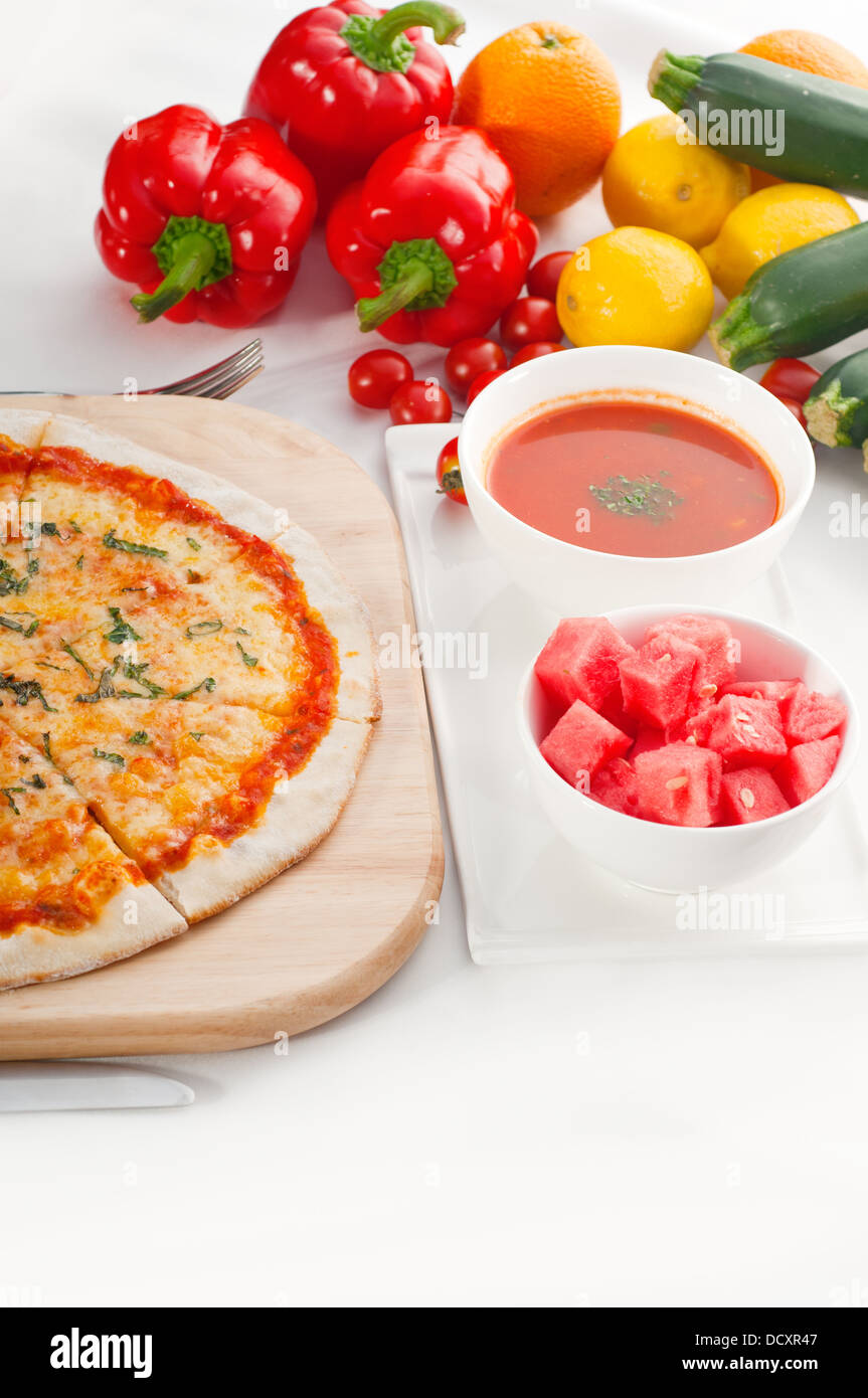Italian original thin crust pizza Stock Photo - Alamy