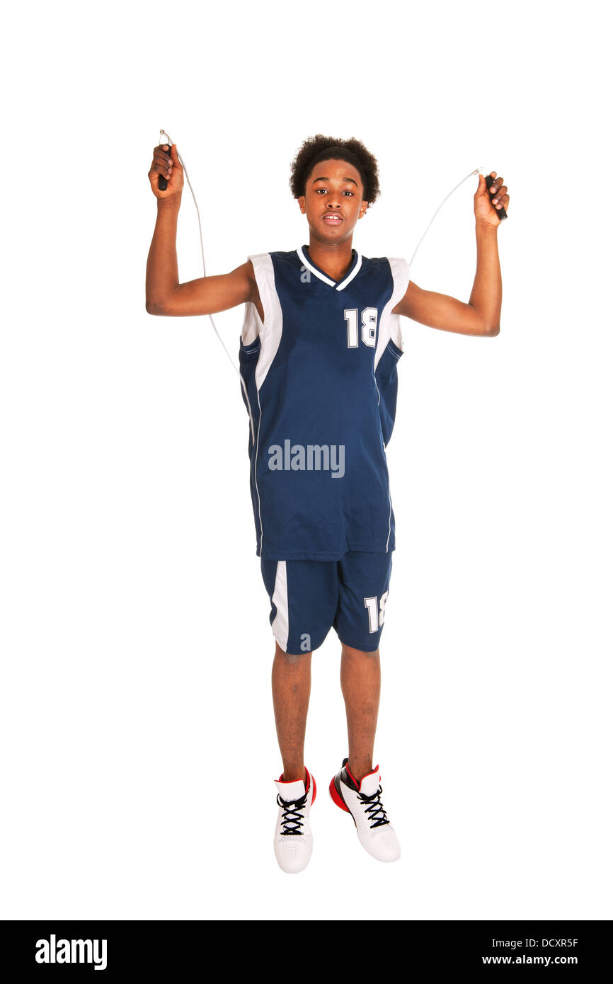 Young boy doing workout Stock Photo - Alamy