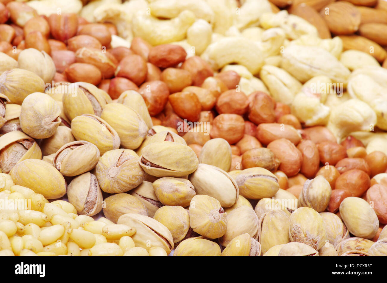varieties of nuts Stock Photo - Alamy