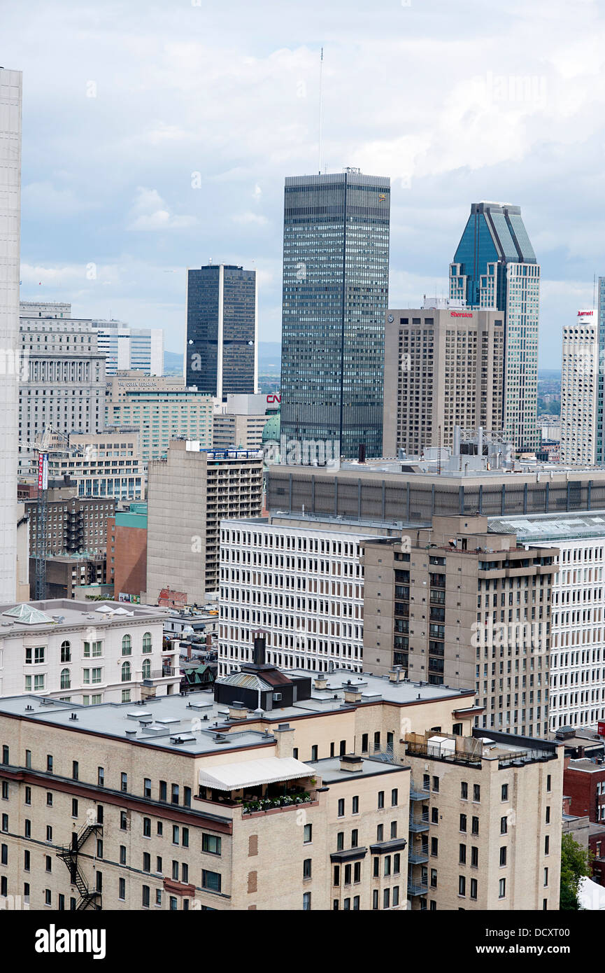 stunning view downtown Montreal city buildings Stock Photo - Alamy