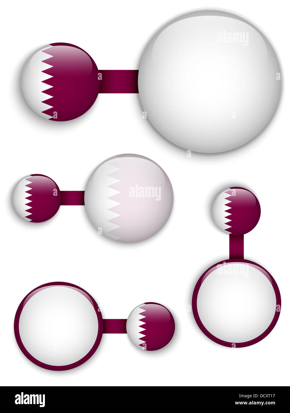 Vector - Qatar Country Set of Banners Stock Photo - Alamy