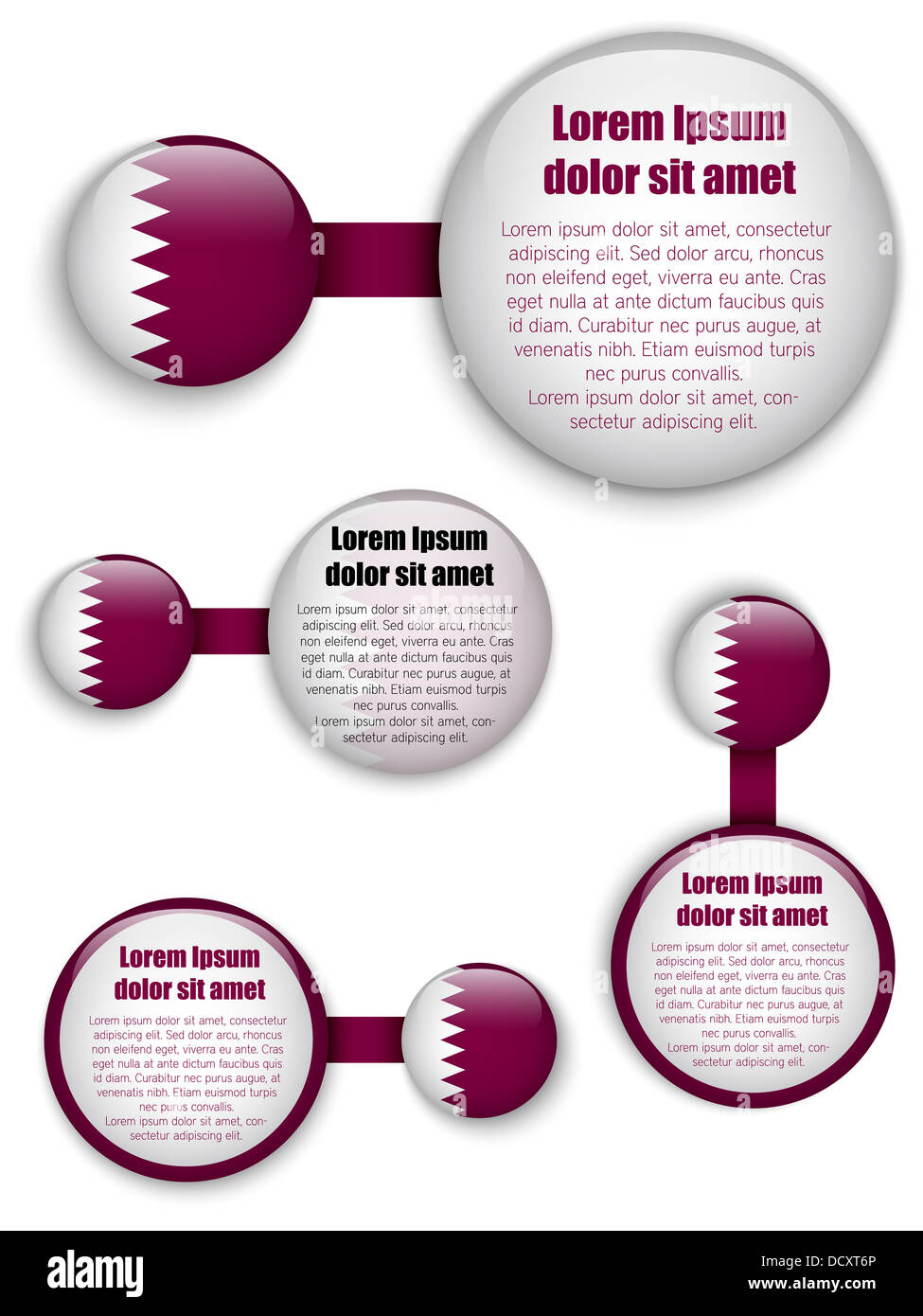 Vector - Qatar Country Set of Banners Stock Photo - Alamy