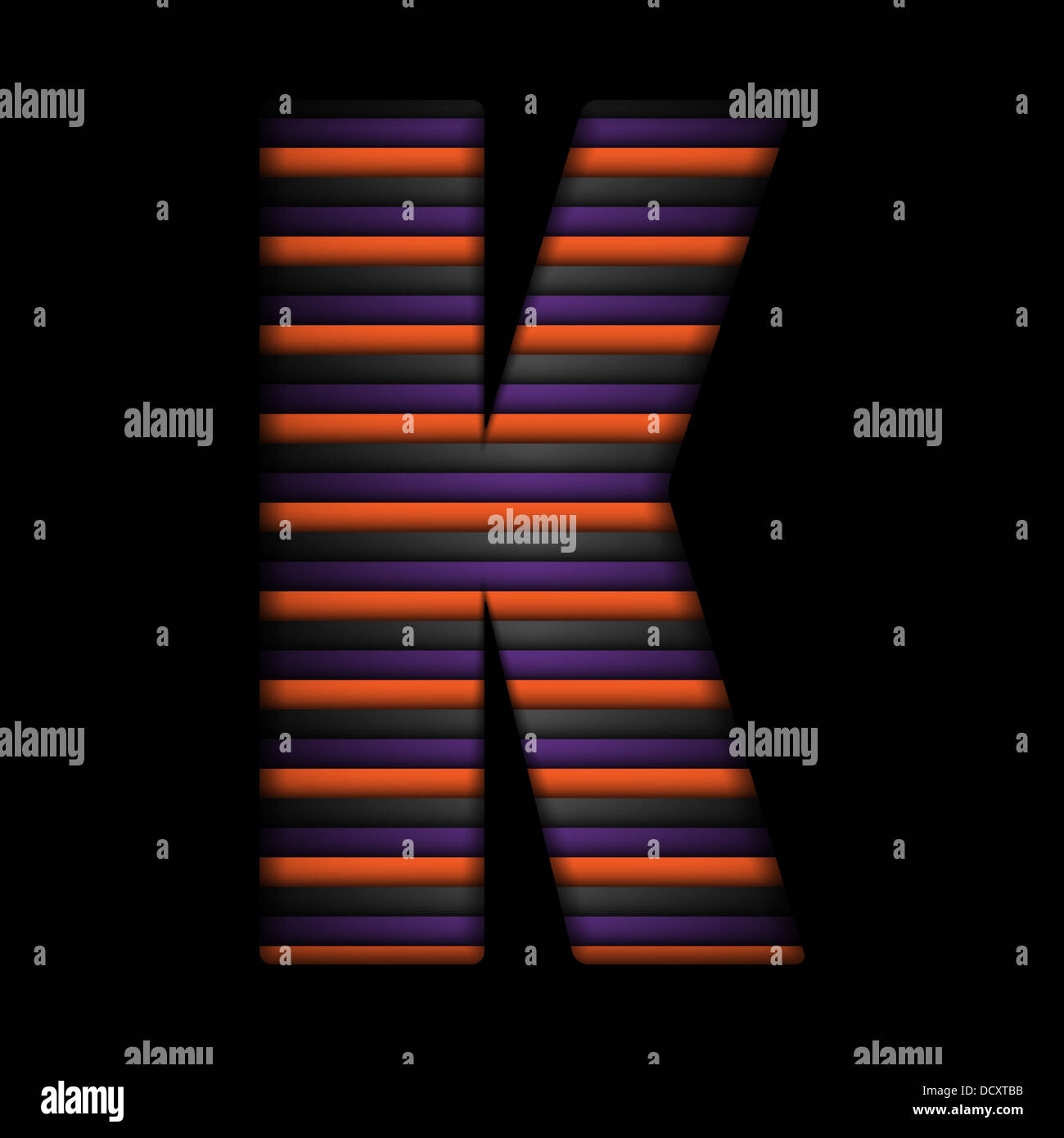 Vector - Halloween Alphabet Letters Stripe Black Orange Purple Stock ...