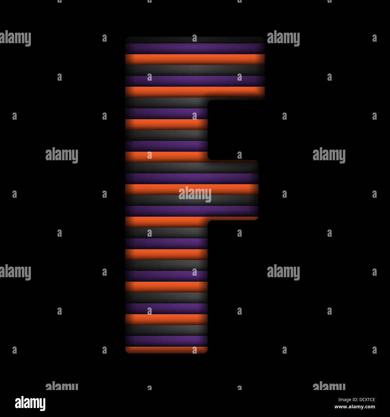 Vector - Halloween Alphabet Letters Stripe Black Orange Purple Stock ...