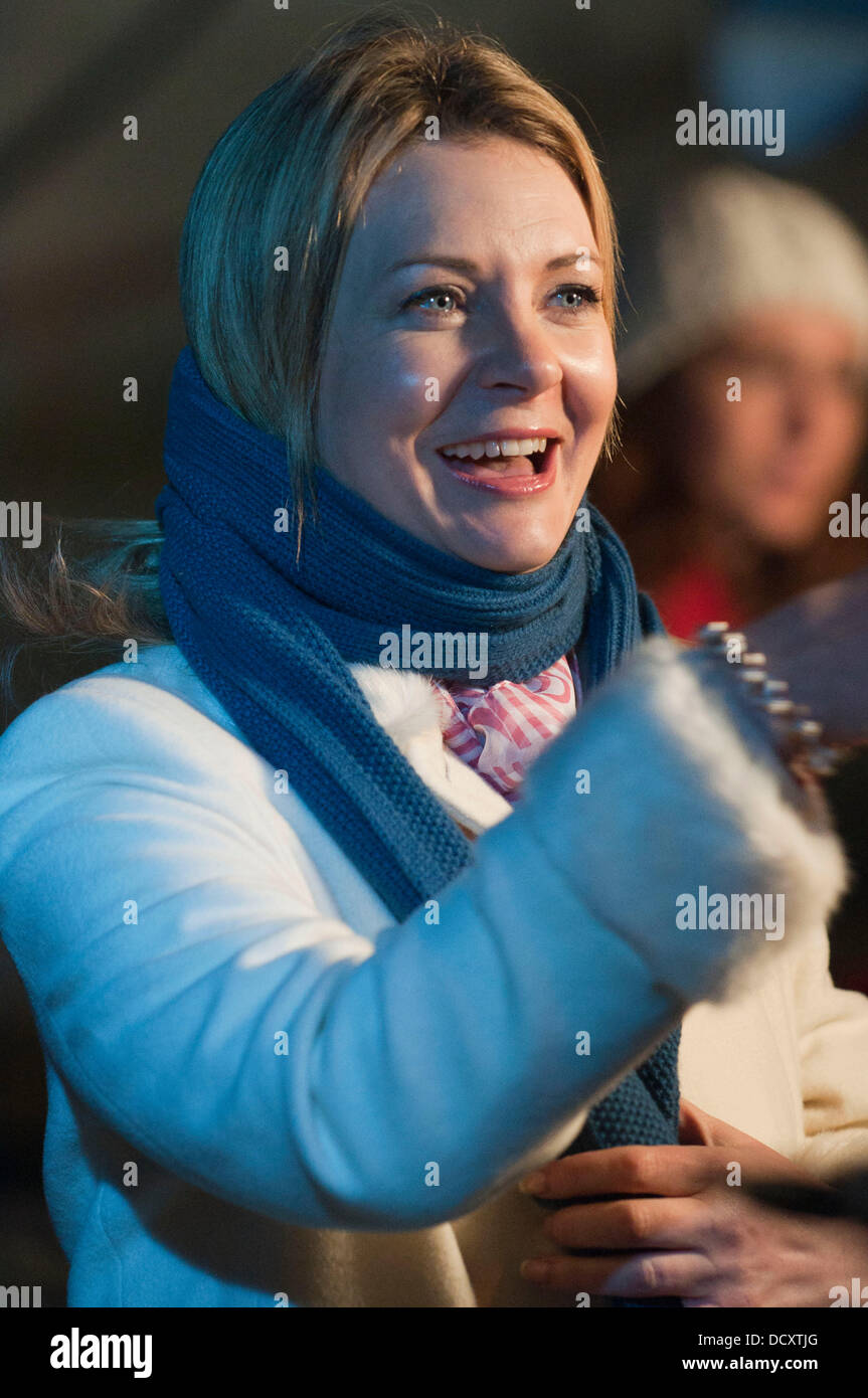 Emma Murphy of ITV News New Year's Eve celebrations at the London Eye ...